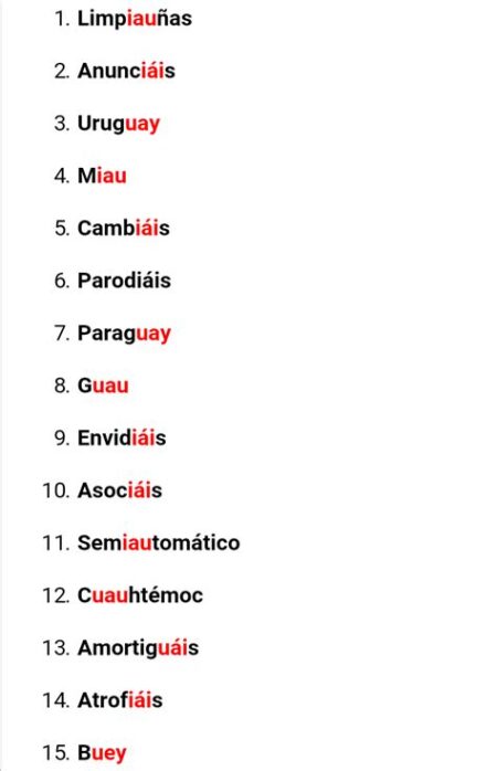 Ejemplos De Triptongos - Sujeto