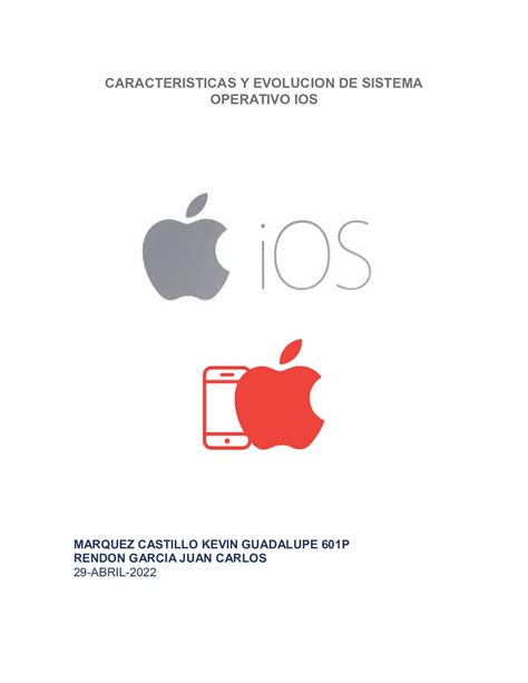 Ios caracteristicas del sistema operativo - Sujeto Ios caracteristicas del sistema operativo - Sujeto