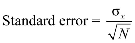 Formula for standard error - Sujeto